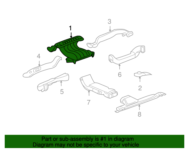 2012-2017 GM Windshield Defroster Outlet Duct 22847214 | GMPartsDirect.com