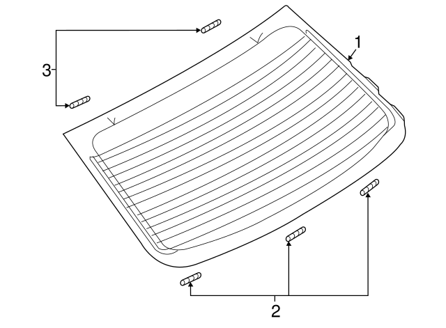 6131A233 - Back Glass 2017-2024 Mitsubishi Mirage G4 | Mitsubishi ...
