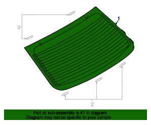 6131A233 - Back Glass 2017-2024 Mitsubishi Mirage G4 | Mitsubishi ...