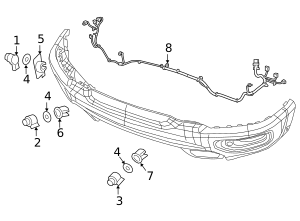2019-2020 Ram 1500 Front Fascia Wiring 68377138AC | TascaParts.com