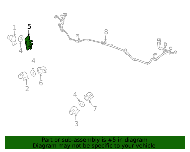 2019-2020 Ram 1500 Park Sensor Side Bracket 68335628AC | TascaParts.com