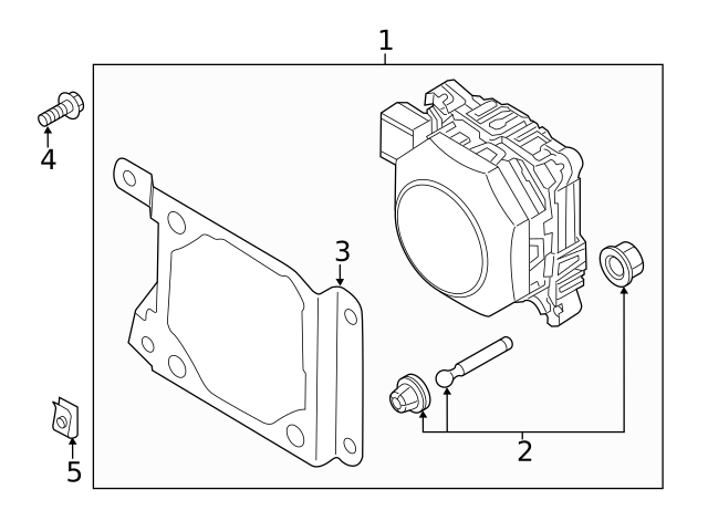 4N0-907-574 - Cruise Control Distance Sensor Bracket 2019-2023 Audi ...