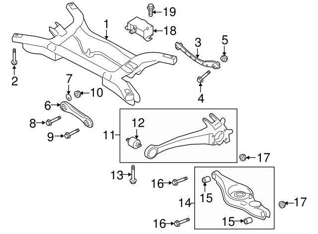 4120A252 - Trailing Arm Bushing 2014-2022 Mitsubishi | Mitsubishi ...