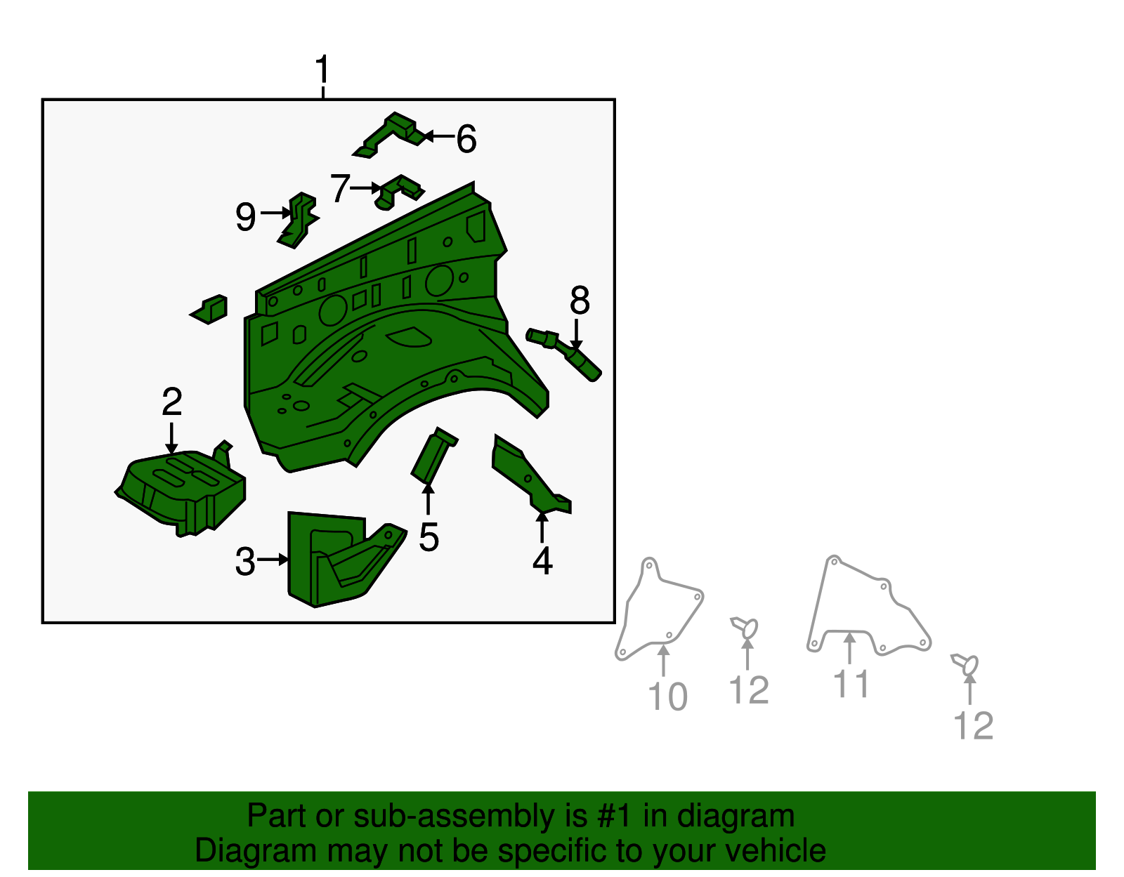 2010-2024 Toyota 4Runner Apron Assembly 53702-35A23 | Toyota Parts Center