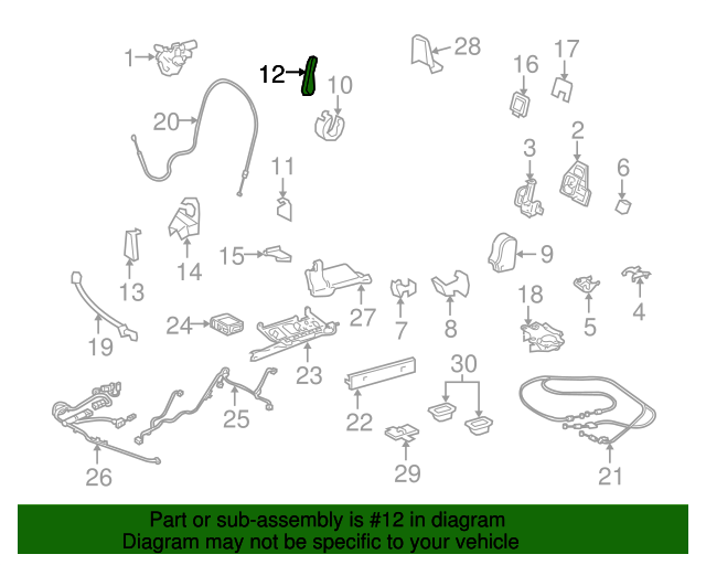 2003-2021 Lexus Recline Handle 72526-60060-C0 | Discount Parts Monster