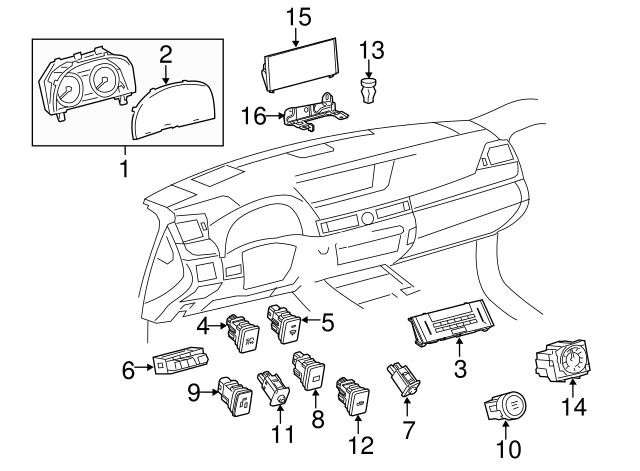 84840-24020 - Trunk Lid Release Switch 2006-2024 Lexus ...