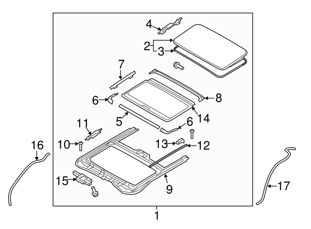 2017-2022 Hyundai Ioniq Sunroof Motor 81631-G2000 | OEM Parts Online