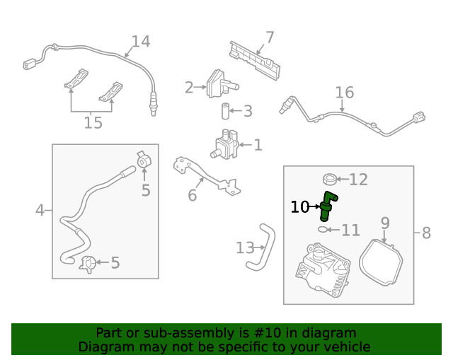 2014-2024 Mazda PCV Valve PY01-13-890 | Mazda Part Direct
