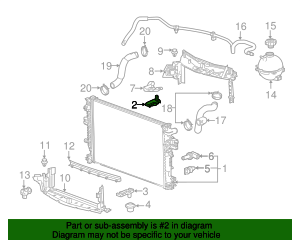 2017-2019 Buick Radiator Upper Bracket 23336327 | GMPartsDirect.com