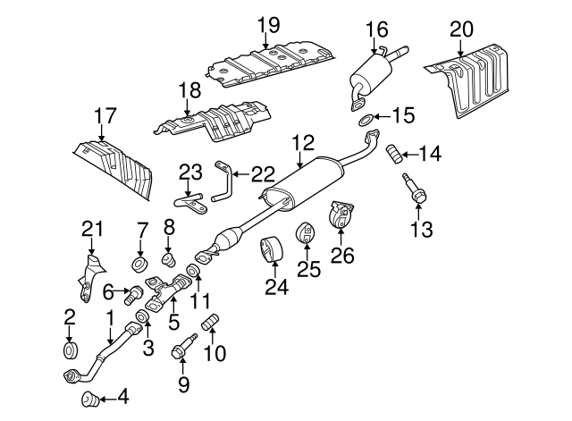 2010-2013 Toyota Highlander Front Pipe 17410-0P080 | OEM Parts Online