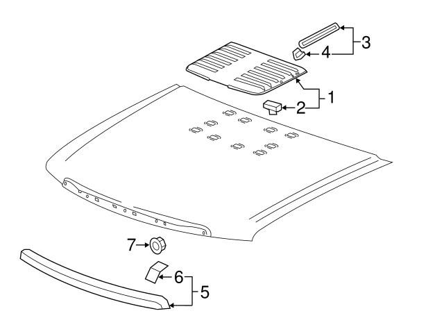 20963700 - Bright Chrome Hood Front Molding 2011-2014 GM ...