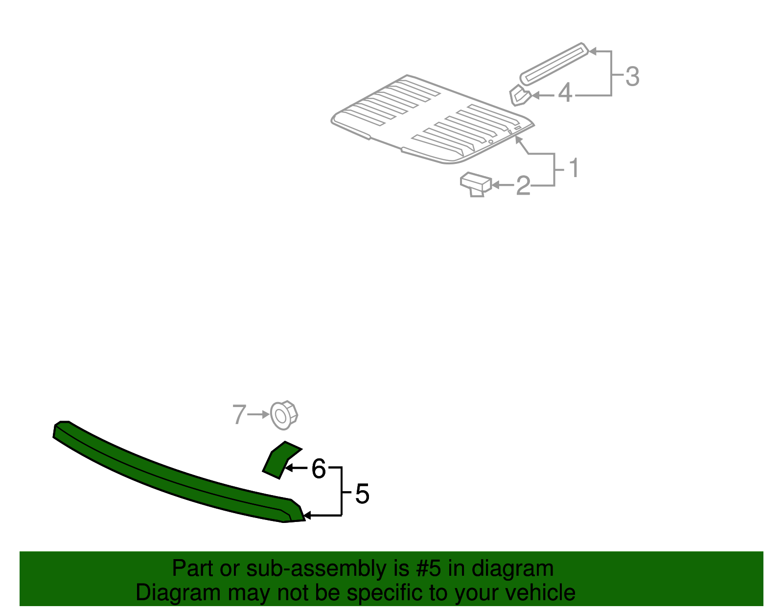2011-2014 GMC Bright Chrome Hood Front Molding 20963701 GM ...