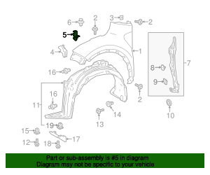 2018-2021 Toyota C-HR Rear Seal 53154-F4010 | OEM Parts Online
