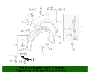 53851-10051 - Deflector - 2018-2021 Toyota C-HR | OEM Genuine Toyota Parts