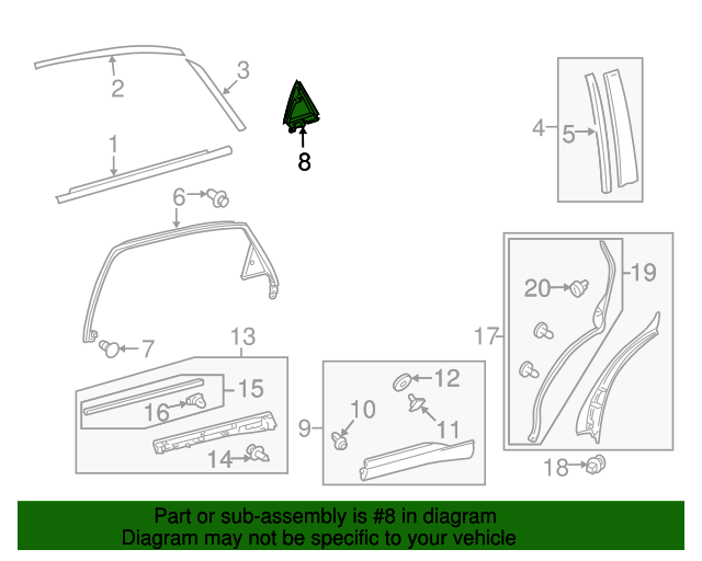 2010-2015 Lexus Guide Support 67488-0E021 | Discount Parts Monster