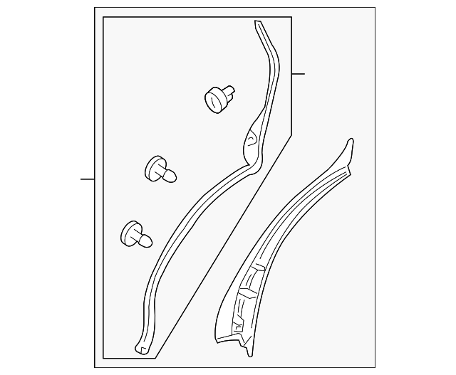 2010-2015 Lexus Protector 67857-0E010 | Lexus Parts Outlet