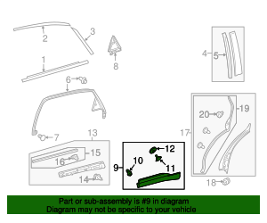 75075-0E010 - Lower Molding 2010-2015 Lexus RX350 | Lexus of Stevens ...
