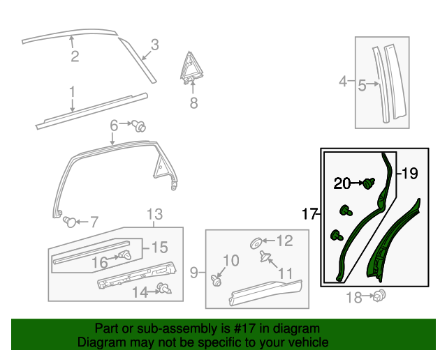 2010-2015 Lexus Protector 67858-0E010 | AutoNationParts.com