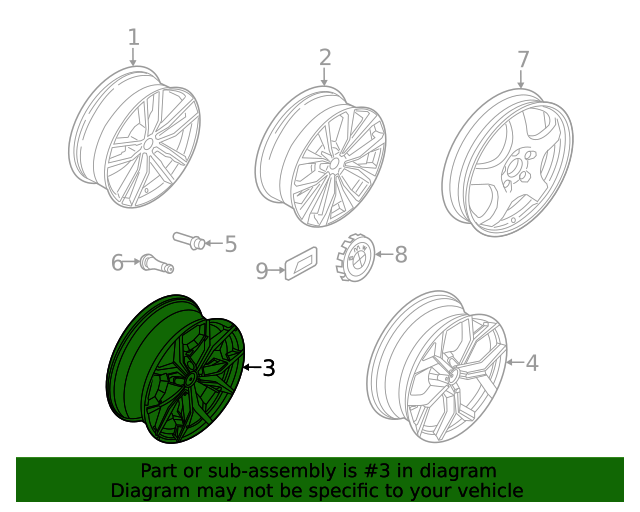 Genuine BMW 36-11-7-916-263 | 19" Style 887M Y-Spoke Midnight Grey ...