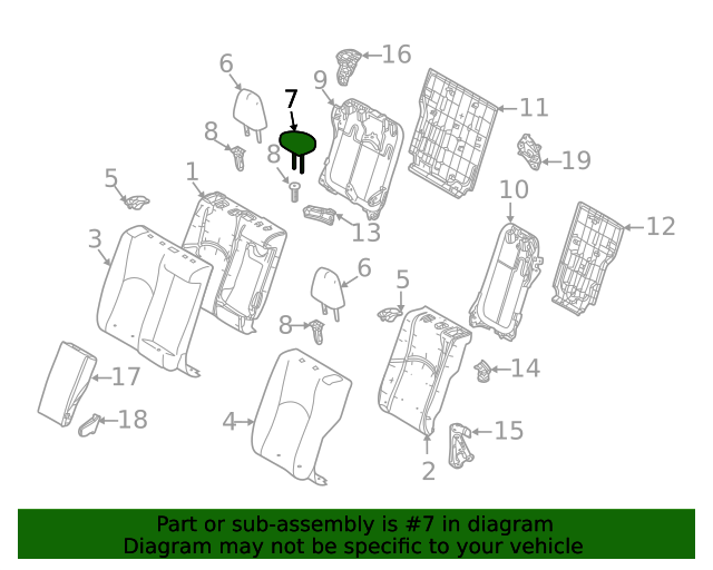 2019-2021 Lexus Headrest, Center 71960-76200-J3 | OEM Parts Online