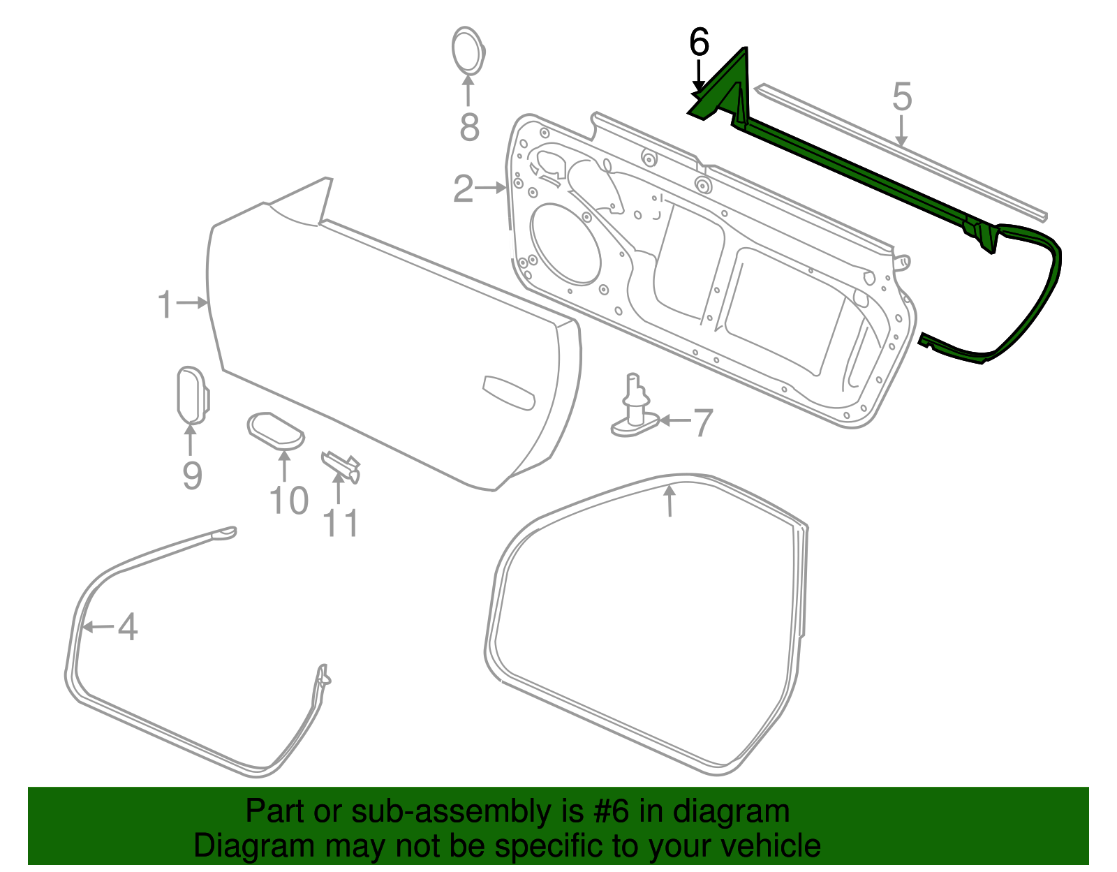 997-537-531-07 - Door Seal 2005-2012 Porsche | AutoNation Parts