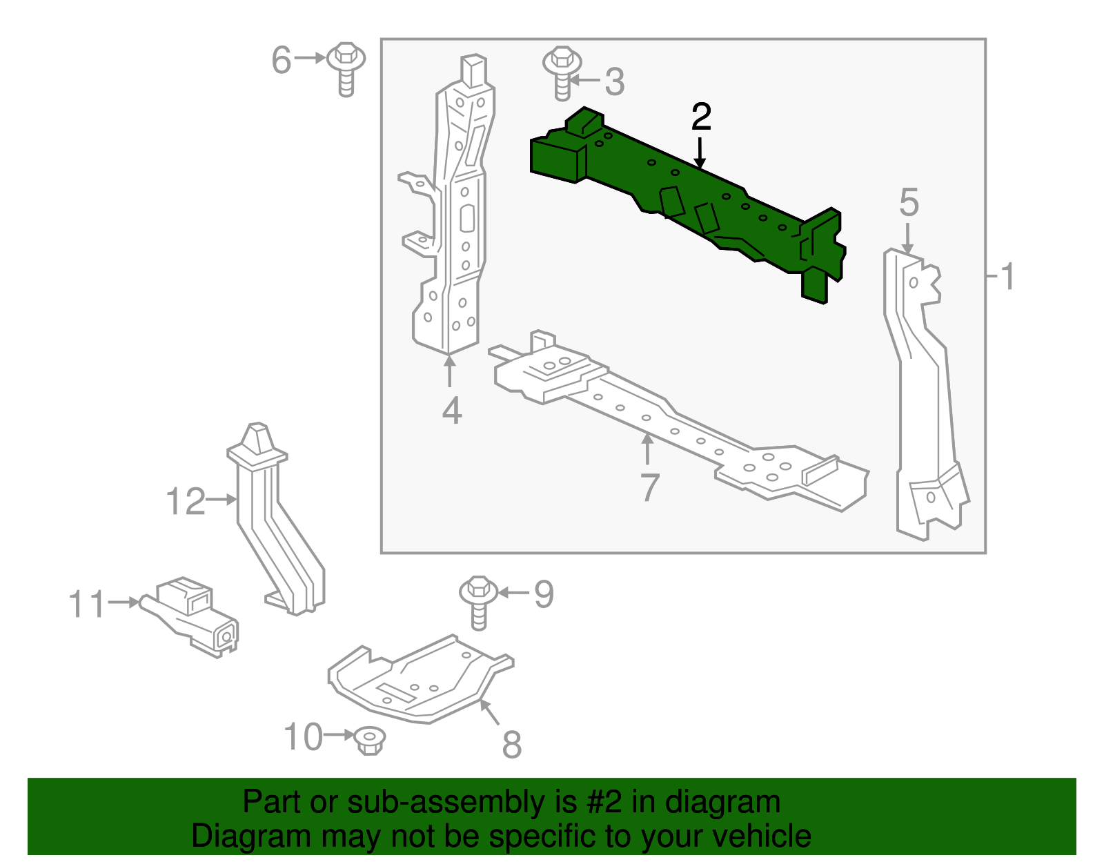 04602-T7W-A10ZZ - Upper Tie Bar 2019-2022 Honda HR-V | Honda Parts Online