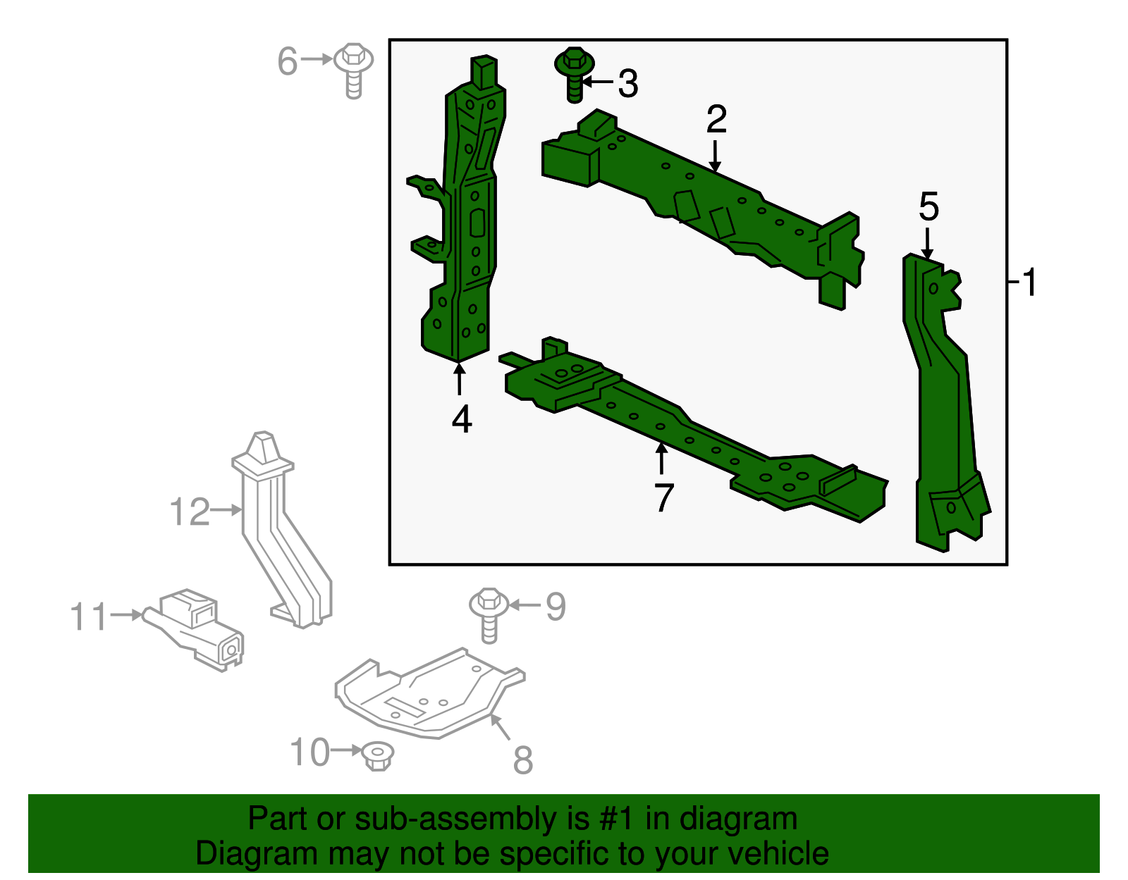 60400-T7W-A10ZZ - Radiator Support 2019-2022 Honda HR-V | Honda Parts ...