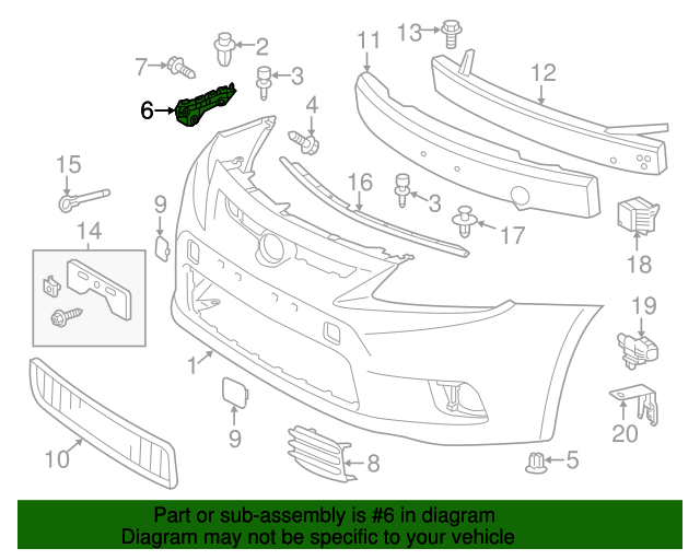 2011-2016 Scion tC Side Support 52115-21030 | Toyota Parts Center