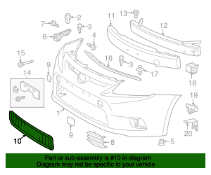 53112-21050 - Grille Radiator Lw - 2011-2013 Scion tC | OEM Genuine ...