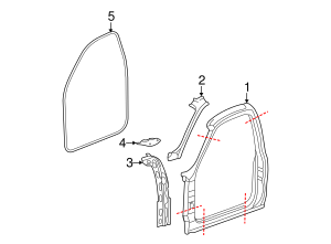 2007-2014 GM Passenger Side Body Side Inner Panel 22802176 | Karl ...