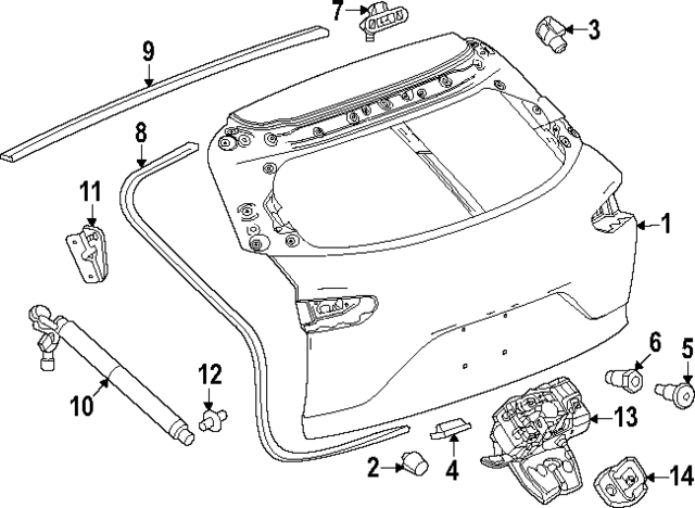 2024 Chevrolet Blazer EV Lift Cylinder Upper Bracket 26361340 | GM ...