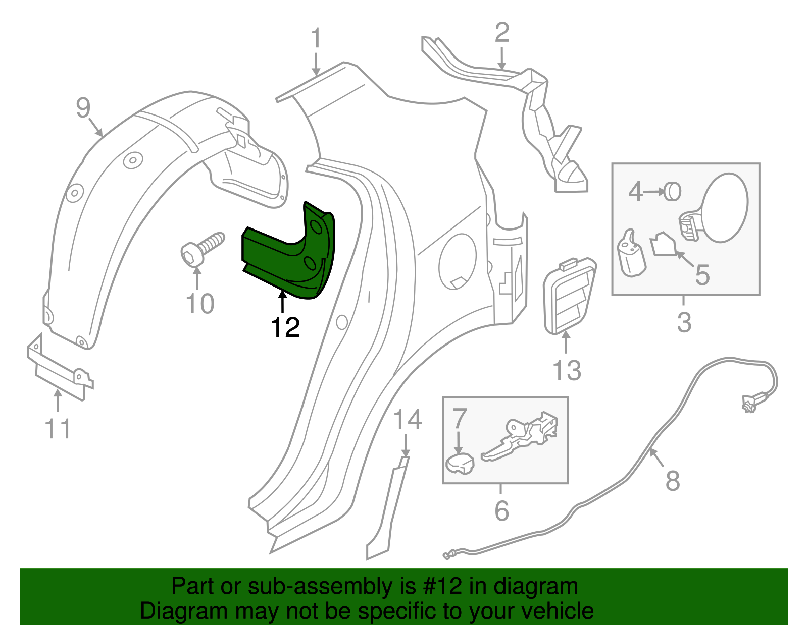 86861-1W000 - Deflector 2012-2013 Kia Rio | Kia.Parts Store
