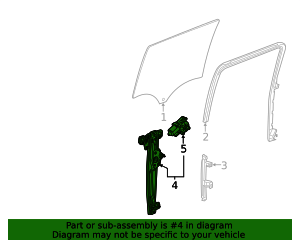 86818090 - Rear Passenger Side Door Window Regulator 2019-2023 GM ...