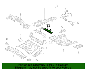 58308-0R020 - Floor Pan Reinforcement - 2019-2023 Toyota | OEM Genuine ...