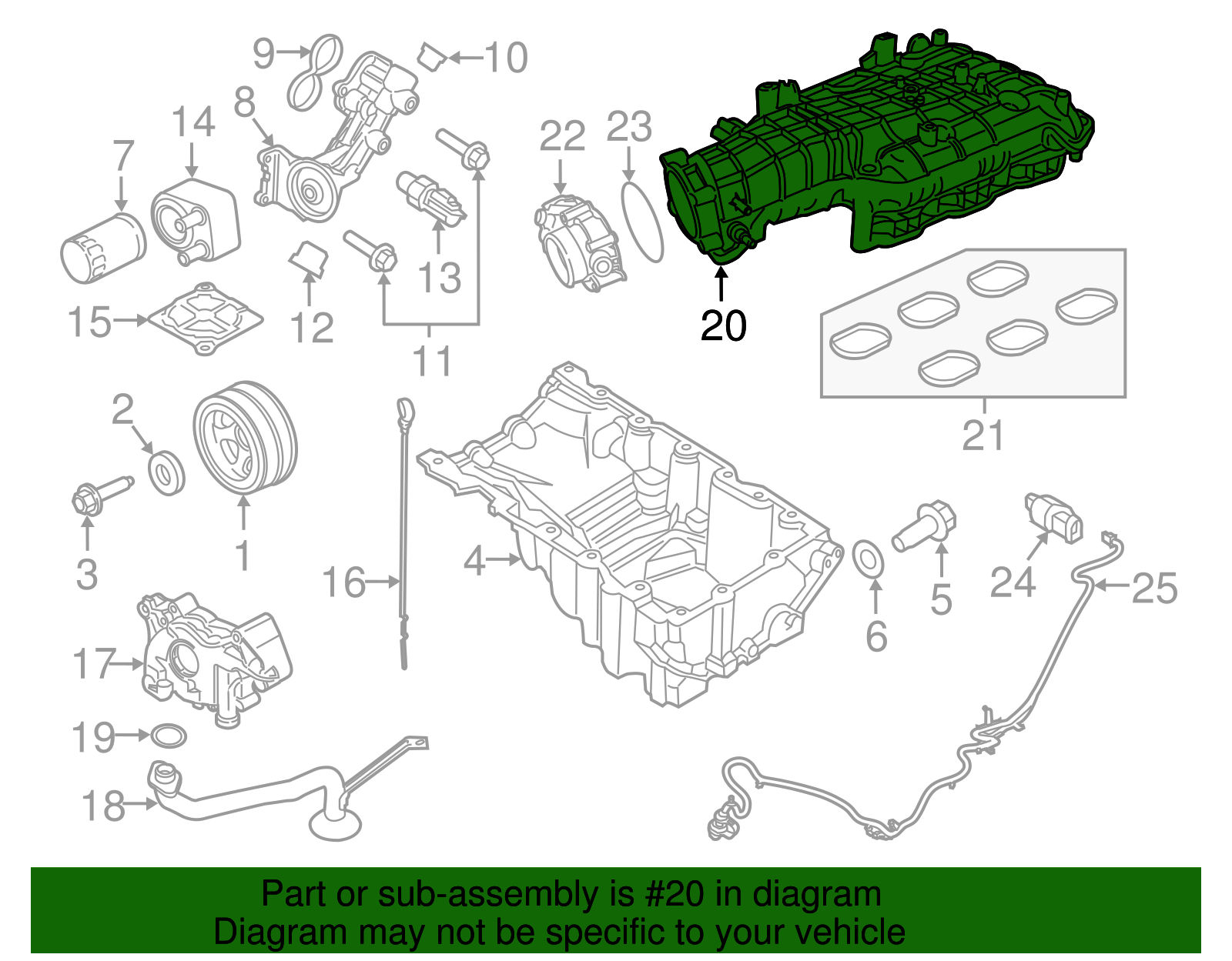 2015-2024 Ford Intake Manifold DL3Z-9424-C | TascaParts.com