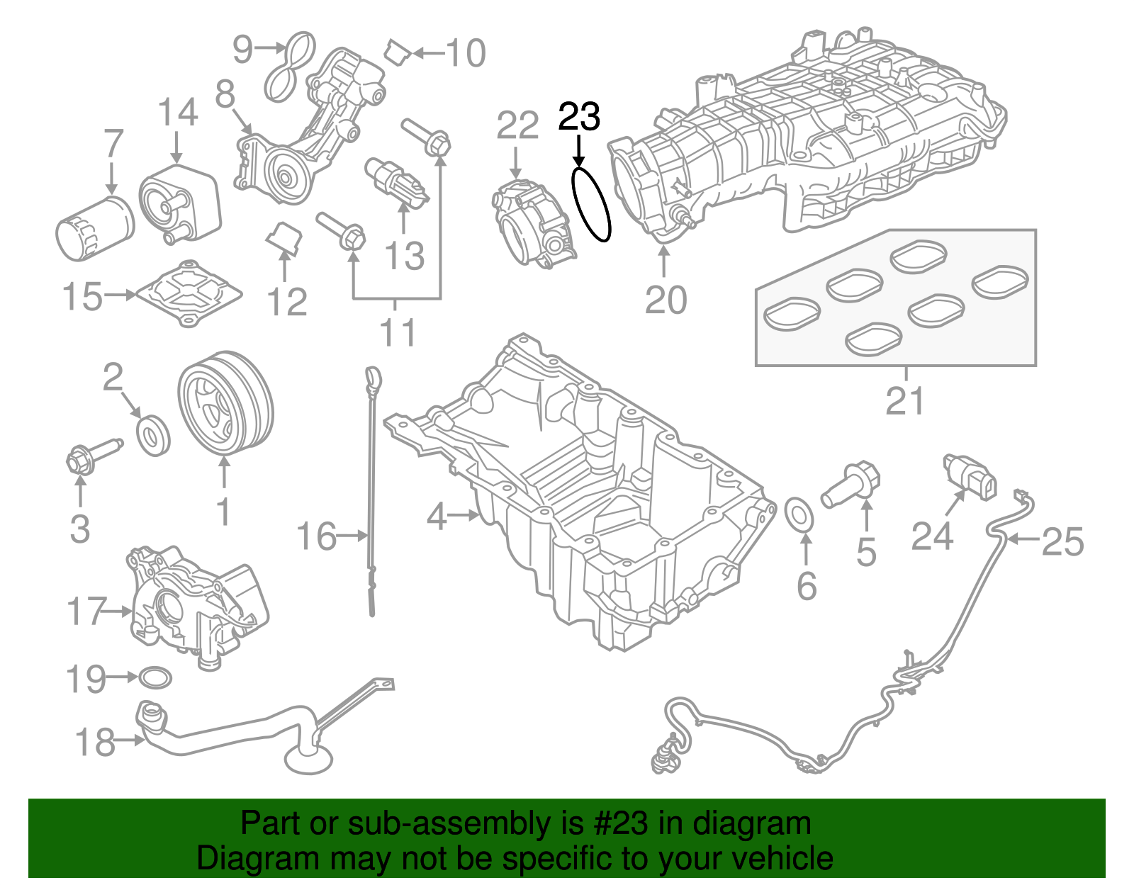 2011-2025 Ford Fuel Injection Throttle Body Mounting Gasket AT4Z-9E936 ...