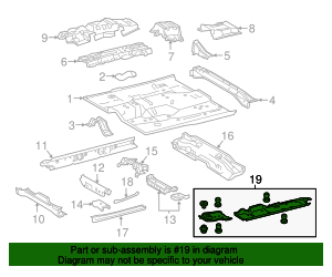 2015-2017 Toyota Camry Under Cover 58399-06110 | Toyota Parts Center
