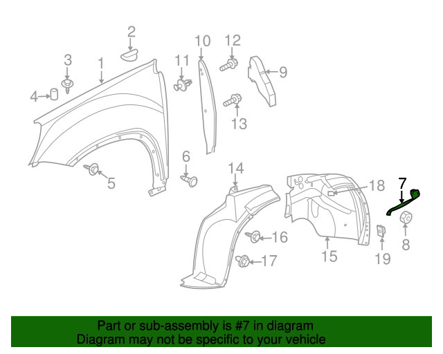 2007-2017 GMC Passenger Side Front Bumper Fascia Brace 25983386 GM ...