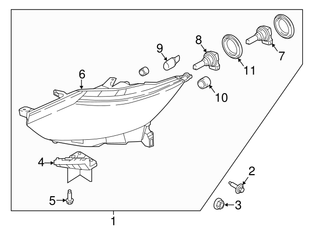 2017-2019 Nissan Rogue Sport Lamp Bracket - Driver's Side (LH) 26092 ...