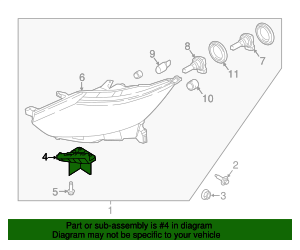 2017-2019 Nissan Rogue Sport Lamp Bracket - Passenger Side (RH) 26042 ...