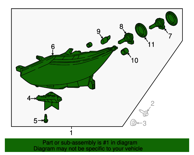 2017-2019 Nissan Rogue Sport Headlamp Assembly 26010-6MA0A | QuirkParts