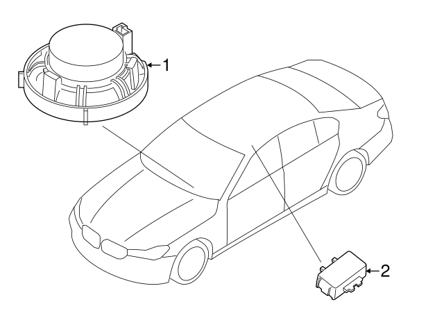 2012-2024 BMW Speaker 65-13-9-151-127 | BMWPartsDirect.com