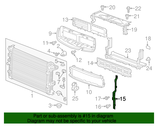 2016-2020 Buick Envision Passenger Side Front Bumper Shutter Bracket ...