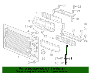 22864687 - Passenger Side Front Bumper Shutter Bracket 2016-2020 Buick ...