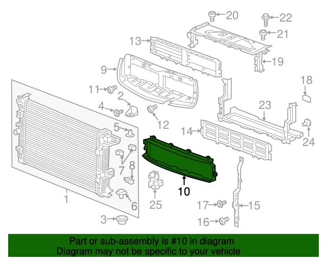 23264679 GM Radiator Air Baffle | GM Parts Store