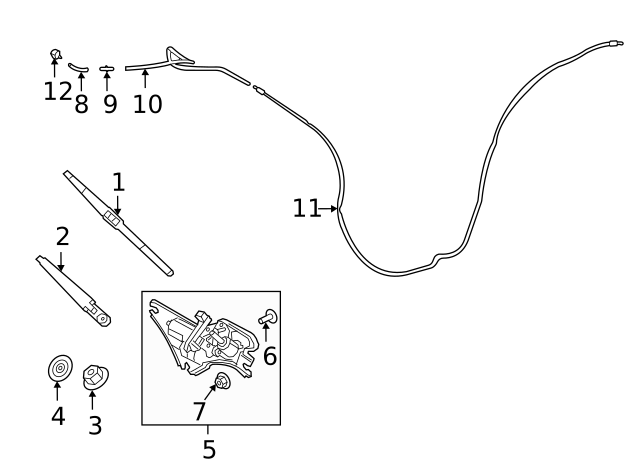 98700-N9100 - Wiper Motor 2021-2024 Hyundai Tucson | AutoNation Parts