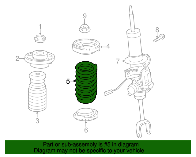 BMW OEM Coil Spring Part# 31-33-6-858-423 | OEM Vehicle Parts