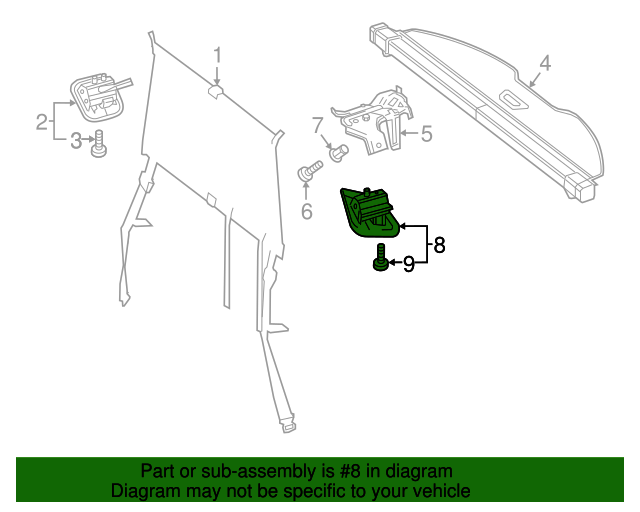 246-810-07-14 - Cargo Cover Bracket 2015-2017 Mercedes-Benz | Mercedes ...