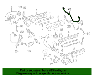 2011-2020 Mercedes-Benz Turbocharger Coolant Line 278-200-09-00 ...