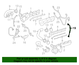 2011-2020 Mercedes-Benz Turbocharger Oil Line 278-090-23-00 ...